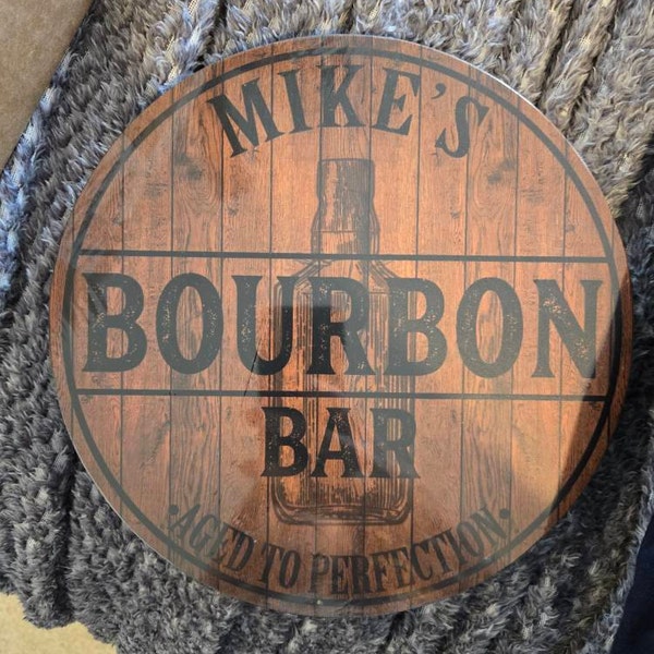 Custom Wood Sign Bourbon Bar Sign Personalized Signs Bar Decor for Home ...