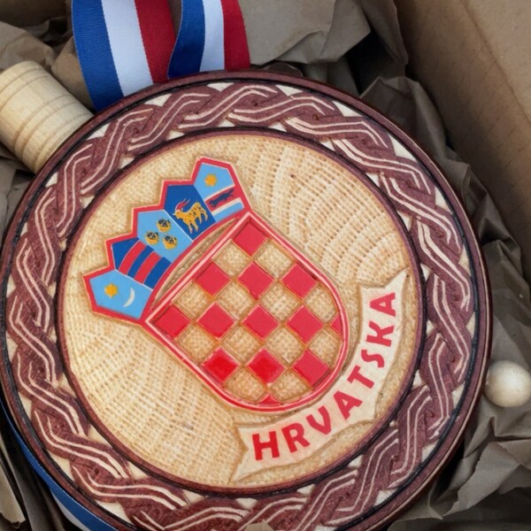 Croatian Cuturica, Size L, 500ml, New Grb, Wooden Flask, Customized for ...