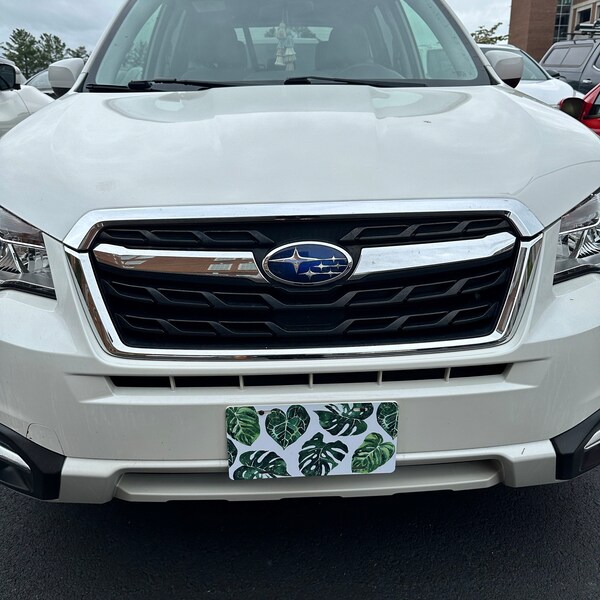 Monstera Leaf Front License Plate - Etsy