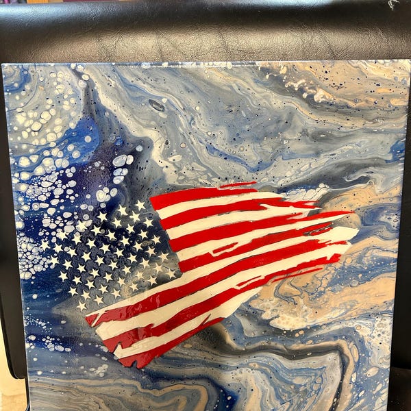 American Flag Stencil | Distressed Flag Stencil | Tattered Flag | Torn ...