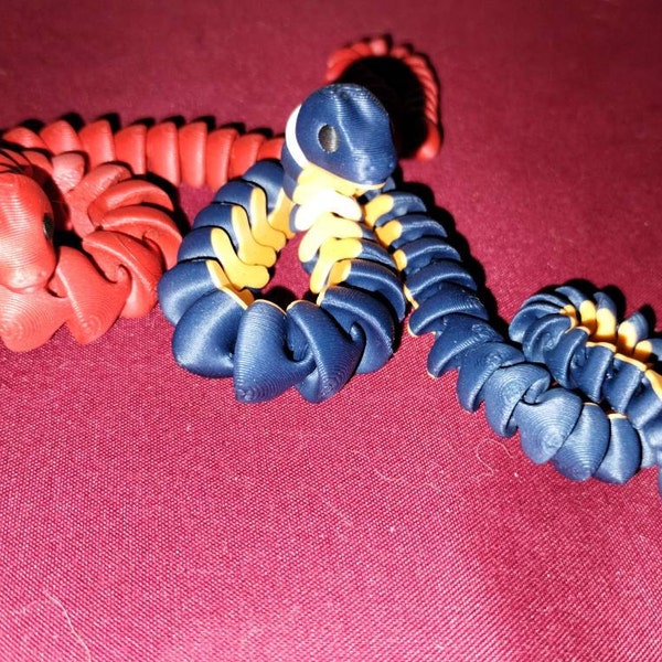Colored Snakes | 3D Printed Articulating Flexi Fidget - Etsy