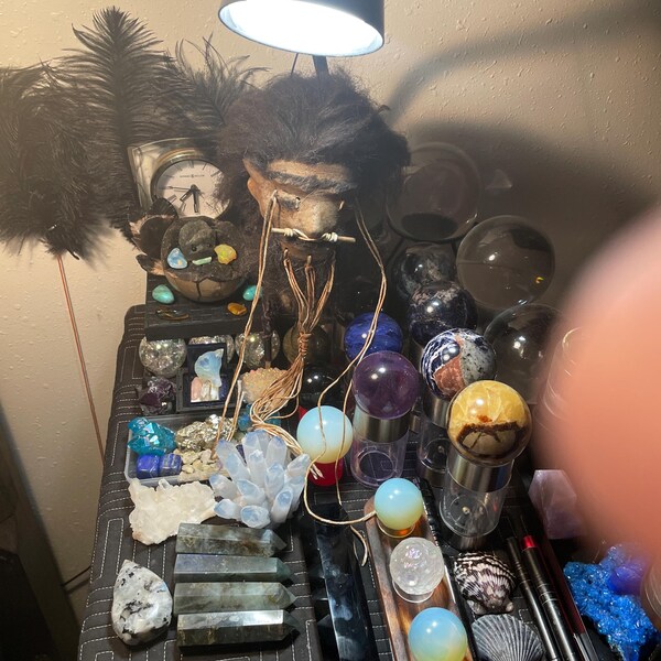 60mm Small Purple Crystal Ball With Stand, Little Violet Glass Scrying ...