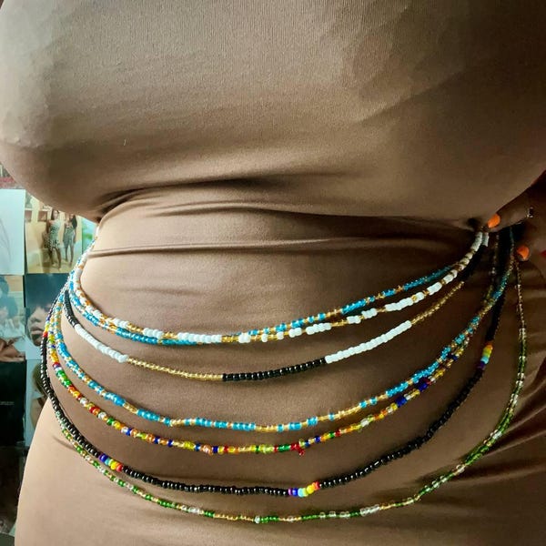 EARTH TONE Stackable BUNDLE Screw on Waist Beads, Waist Bead, Waist ...