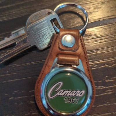 BLACK Corvette Red Leather Keychain - Etsy