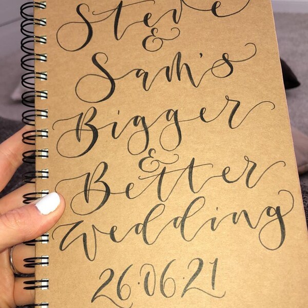 Personalised Notebook With Hand-lettered Calligraphy A5 Lined Notebook ...