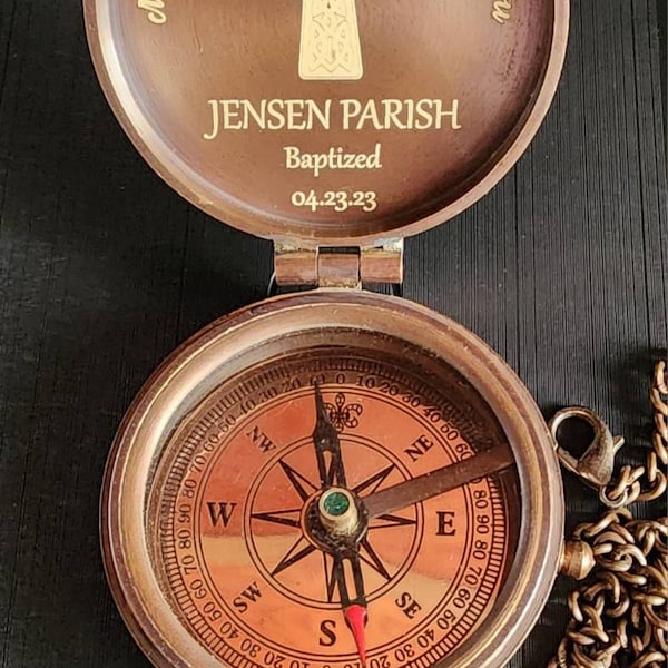 Personalized Photo Compass: True Love Never Ends, Custom Engraved Gift ...