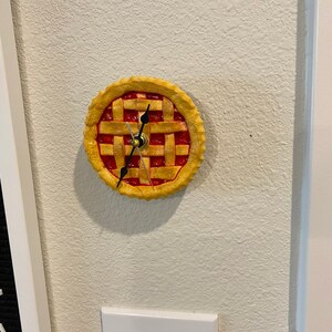 Small Cherry Pie Clock | Etsy