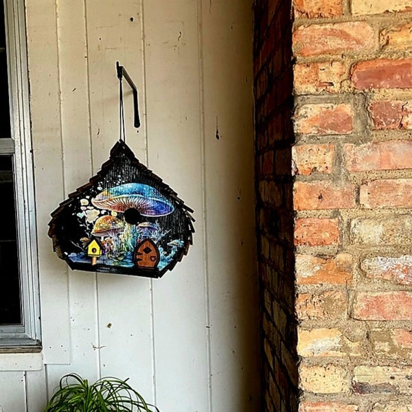 BIRDHOUSE, Funky Birdhouse, Crooked Birdhouse, Unique Birdhouse, Large ...