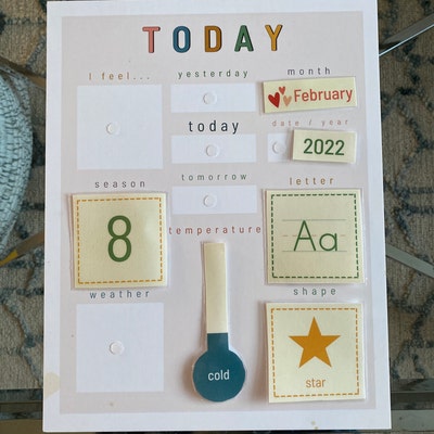 Circle Time Morning Board I Homeschool Calendar I Weather Chart I Kids ...