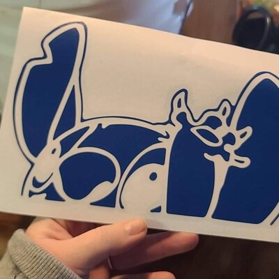Lilo & Stitch Inspired Stitch Waving Vinyl Decal Car Window, Bumper ...