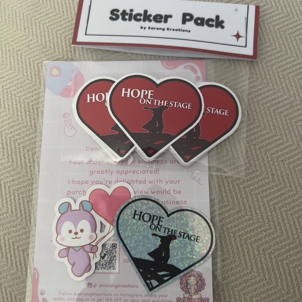 Hobi Concert Freebies, Quality Vinyl Stickers, Kpop Fan Merch (matte ...