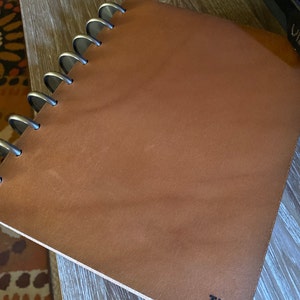 Discbound Leather Planner Cover, Personalized Planner Cover, Classic ...