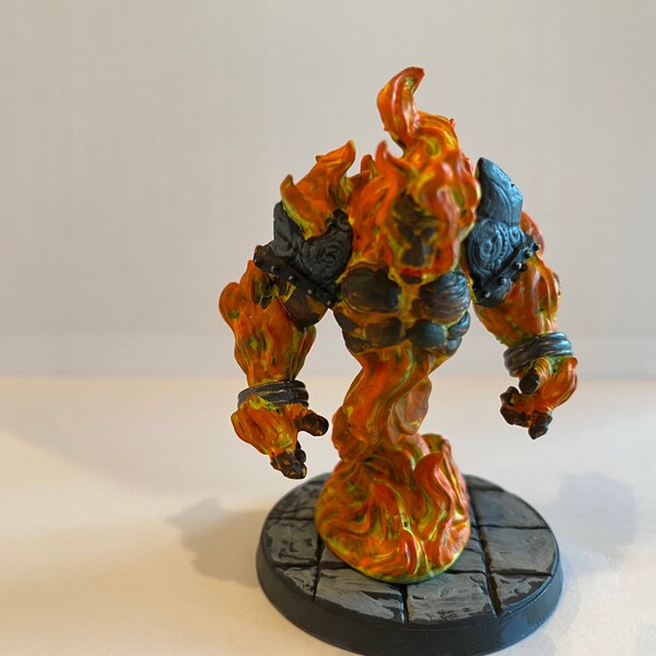 Fire Elemental 3D Printed Resin Miniature | Tabletop Role Playing ...