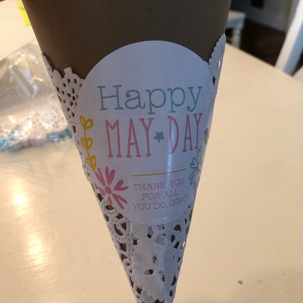 May Day Sticker, May Day Basket, May Day Gift Sticker, May Day Basket ...