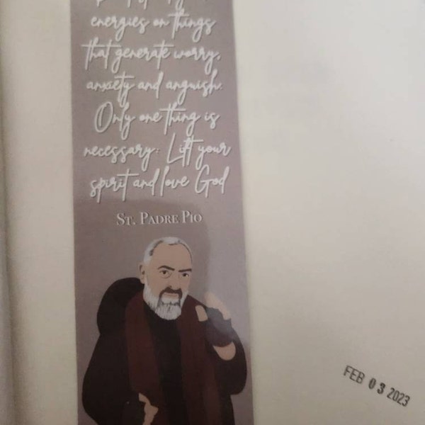Catholic Saint Bookmarks: Inspirational Quote Bookmarks, Waterproof ...