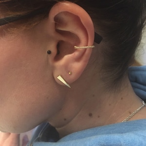 14k Solid Gold Conch Piercing Eternity Clicker Ring..16g..10mm or 12mm ...