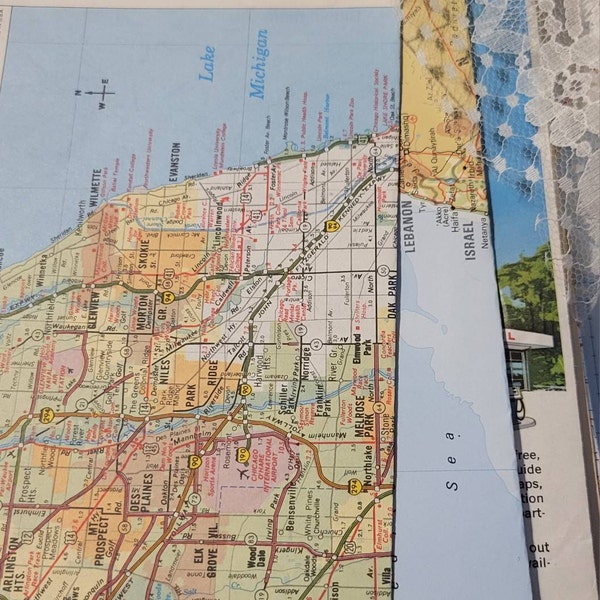 Old Vintage Maps, Travel Journal Ephemera, Scrapbook Paper, DIY Kit ...