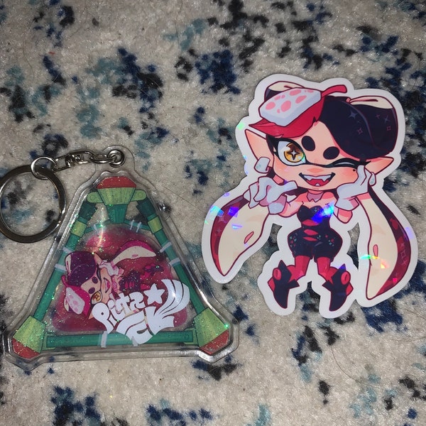 Splatoon 3 Deep Cut Squid Sisters Mini Glitter Epoxy Acrylic Charms - Etsy