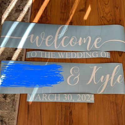 Event Timeline Wedding Sign Decal /personalized Couples Names and Dates ...