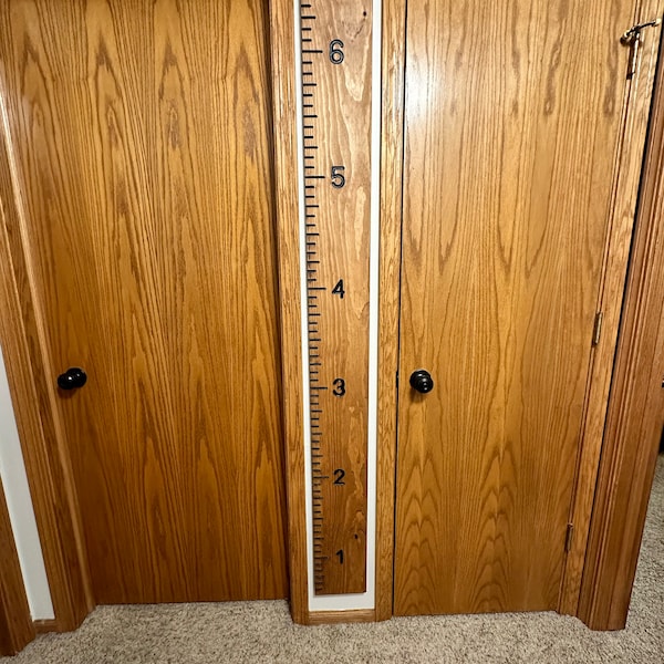 Hand Routed Knotty Pine Growth Chart Ruler - Kids Height Chart ...