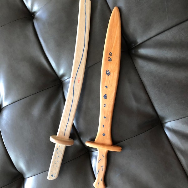 Wood Sword Toy Knight Pirate Dagger Wooden Japanese Sword Katana ...