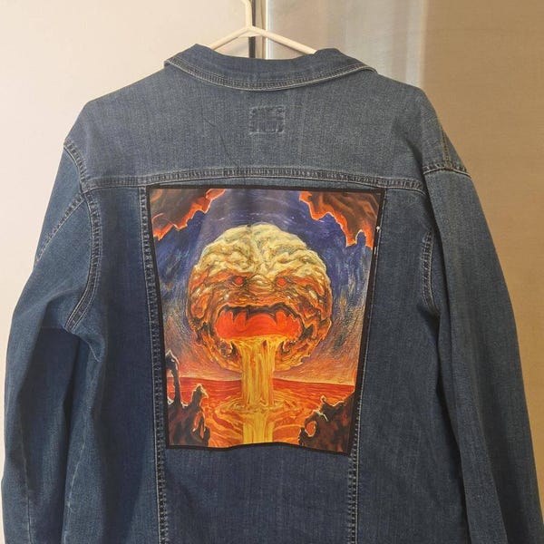 Retro Alien Astronauts Canvas Backpatch for Jacket, Vest & Flannel ...