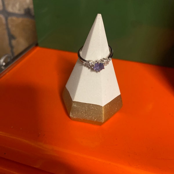 Concrete Ring Cone, Ring Holder, Geometric Ring Cone, Ring Cone, Ring ...