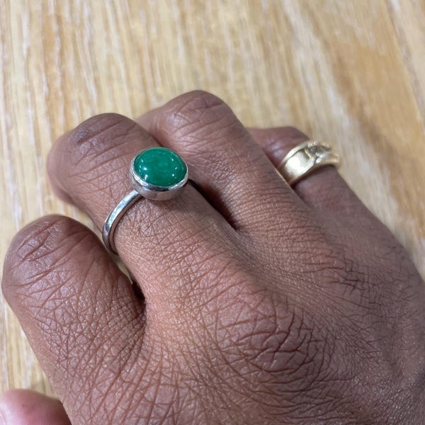 Glass Intaglio Witch Coin Signet Rope Twist 925 Silver Ring Handmade ...