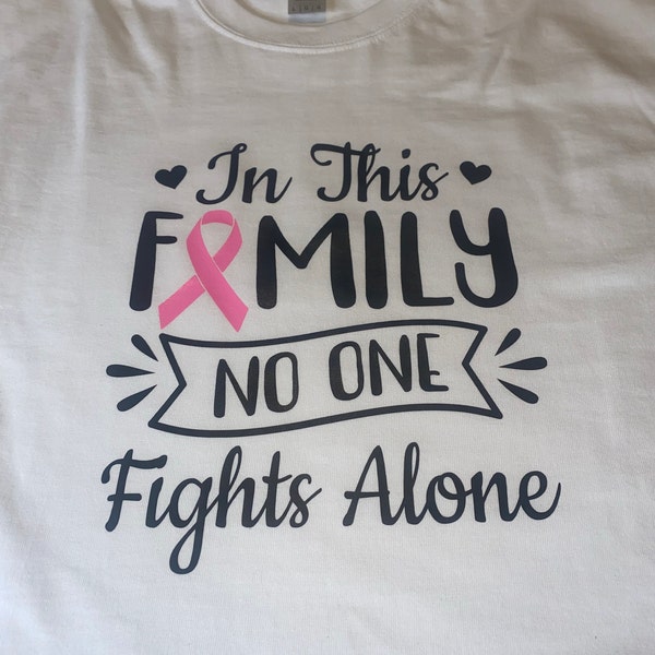 In This Family,no One Fights Alone Svg, Cancer Survivor Svg, Breast ...