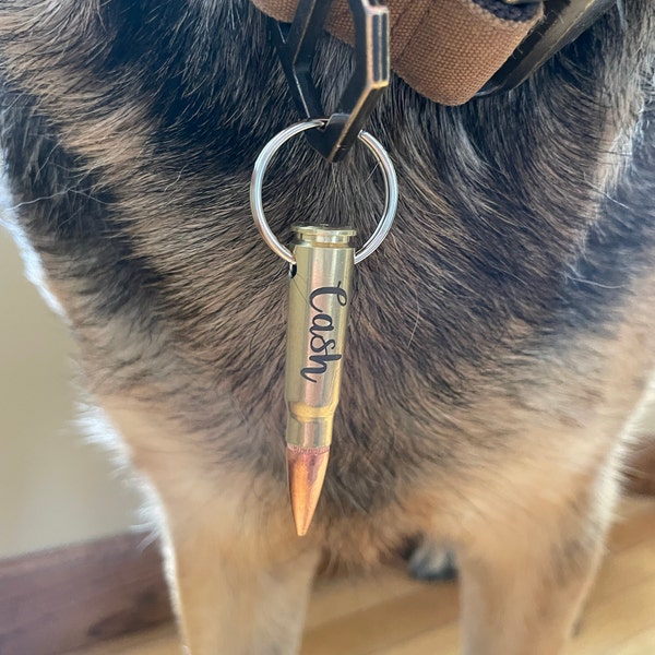 Personalized Bullet Dog Tag Pet ID Tag Custom Engraved Dog Tag ...
