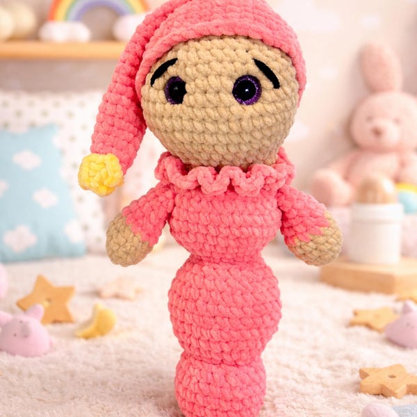 Vintage Glow Worm Beginner Friendly Crochet Pattern PDF - Etsy