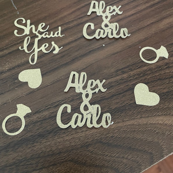 She Said Yes Confetti, Engagement Party Confetti, Bridal Confetti ...