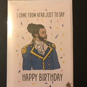 Limited Edition Hamilton Themed Birthday Celebration Card in - Etsy