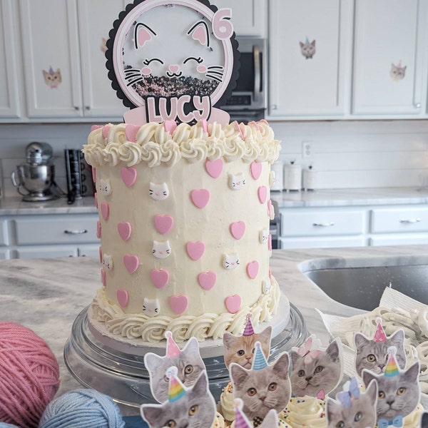 Kitten Cake Topper, Cat Cake Topper, Are You Kitten Me Party, Kitty ...