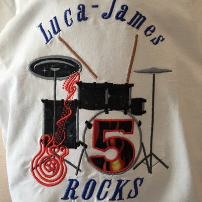 Drummer and Drum Machine Embroidery Applique Designs for Hoop 4x4, 5x7 ...