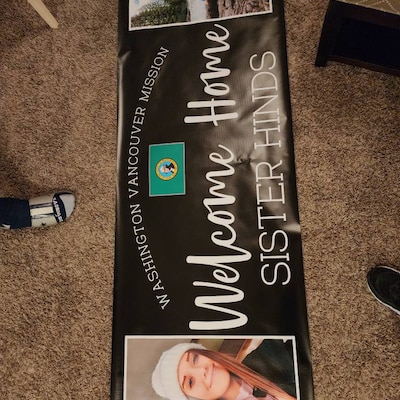Welcome Home Missionary Banner, Home Coming LDS Missionary for 1 or 2 ...