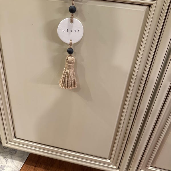 Circle Edition Occupied Bathroom Door Sign | Do Not Disturb Wood Bead ...