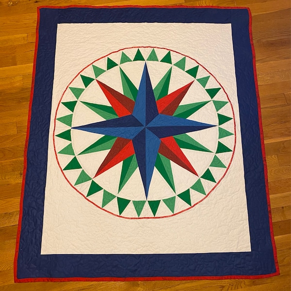 Mariners Compass Quilt Pattern - Multi Version Pattern - 3 Sizes - 3 ...