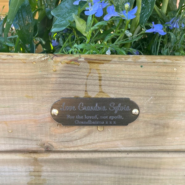 Personalised Bench Plaques,name Tags, All Weather Memorial Plaque ...
