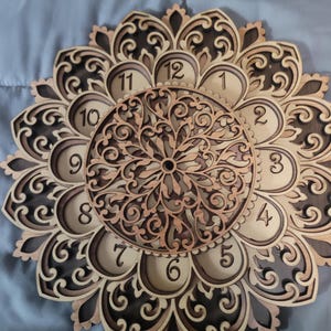 Laser Cut Multilayer Mandala Panel SVG Template 3D Layered Vector ...