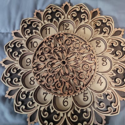 Laser Cut Multilayer Mandala Panel SVG Template 3D Layered Vector Cutting File for Cricut ...