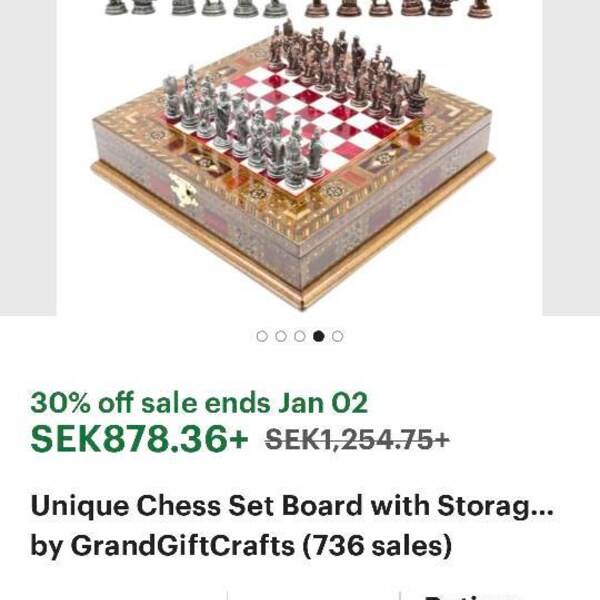 Wooden Chess Set Handmade Camelot Chess Pieces Hand Painted Chess ...