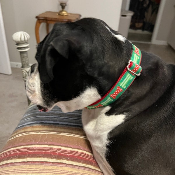 Christmas Doggy Bones Dog Collar - Etsy
