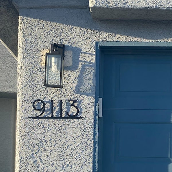 Horizontal Address Plaque, Custom Metal Powder Coated Address Sign - Etsy