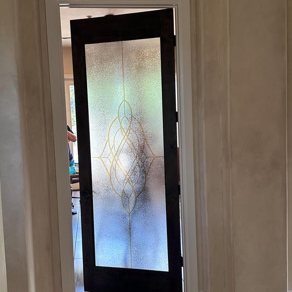 Custom Size Ocean-themed Bathroom Door Privacy Film Underwater Coral ...