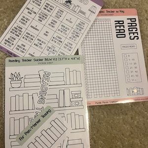 Reading Tracker Sticker Set Pastels 1 Reading Tracker Sticker 5.7hx4.8 ...