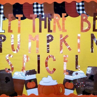 Pumpkin Spice Coffee Theme Fall Fall Themed Bulletin Board Kit - Etsy