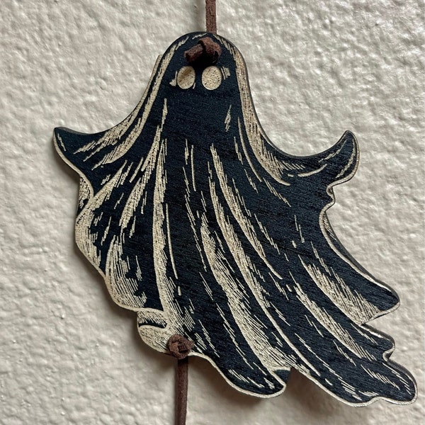 Engraved Ghost Garland: Halloween Bohemian Decor - Etsy