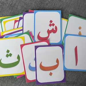 Arabic Alphabet Long Vowels Flashcards alif, Ya, Waw, Instant Download ...