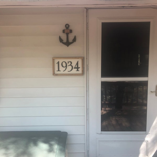 Farmhouse Style House Number Sign, House Number Sign,number Sign ...